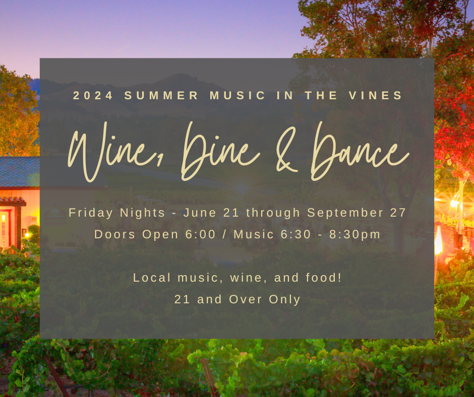 Wine, Dine & Dance | Events | Sarah's Vineyard